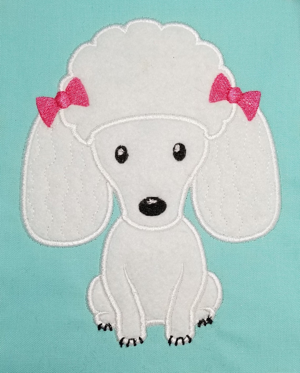 Poodle Appliqué Design Download for Embroidery Machine - Etsy