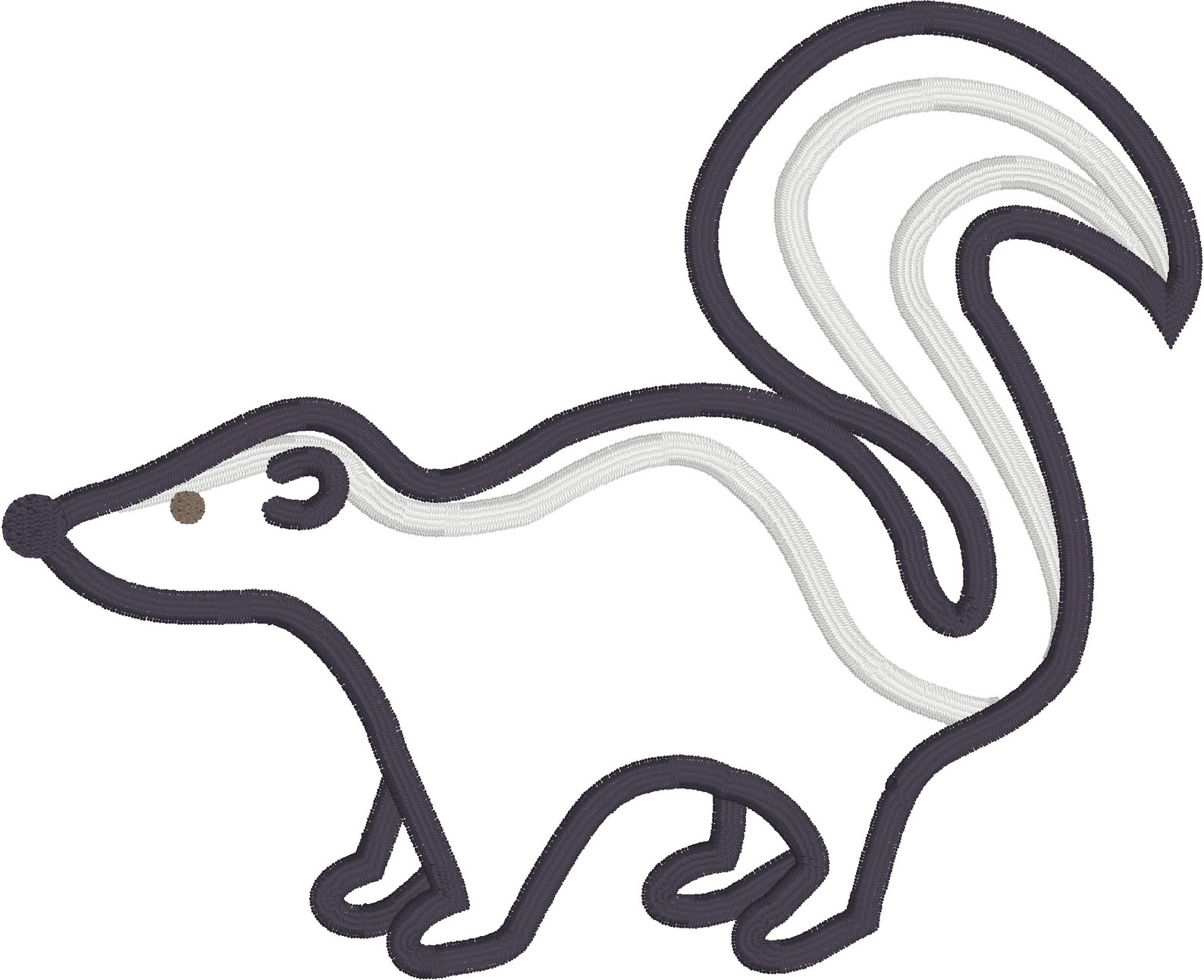 Skunk Appliqué Design Download for Embroidery Machine Cute | Etsy