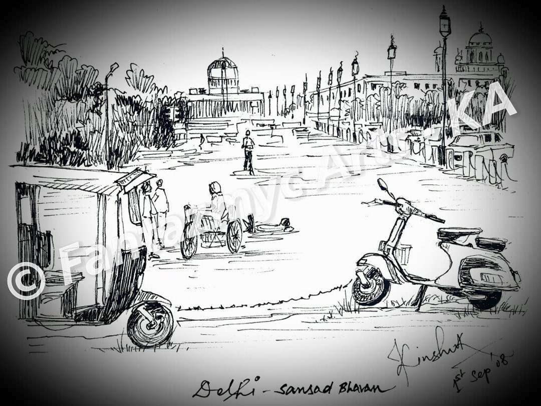Hamara Bajaj Scooter India Gift Poster Prints New Delhi Rajpath ...
