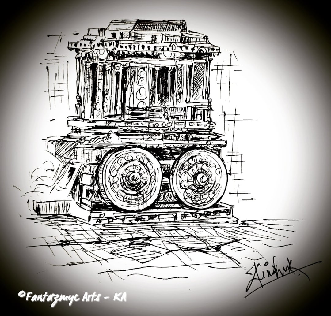 Section of Stone Chariot, Hampi - Etsy