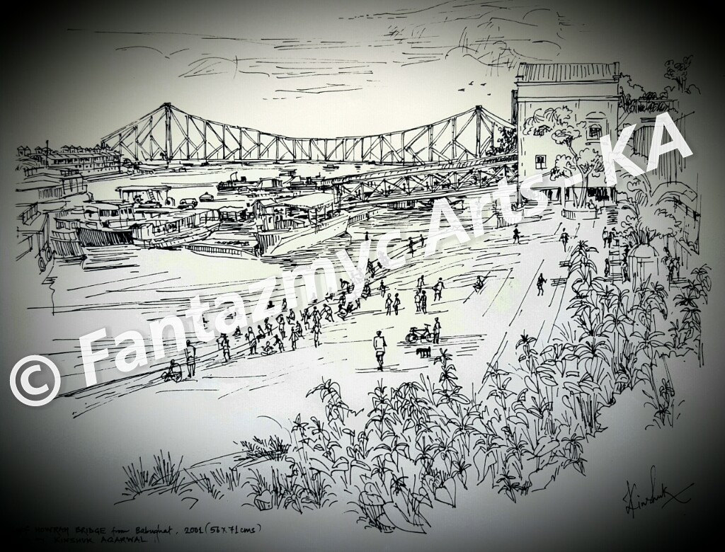 Howrah Bridge Kolkata Sketch