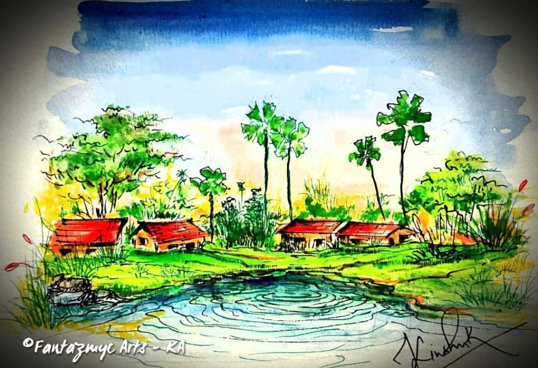 Gram Bangla - Charming Landscapes of Rural West Bengal - Etsy