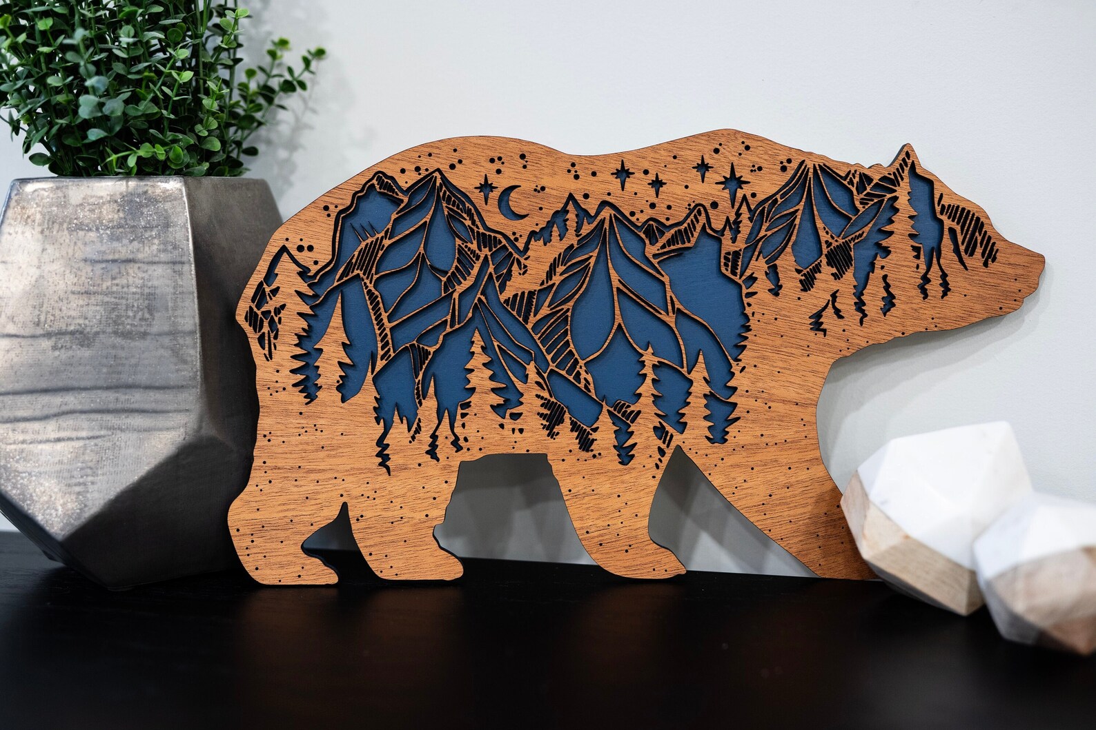 Laser Cut Bear Wall Art - Etsy