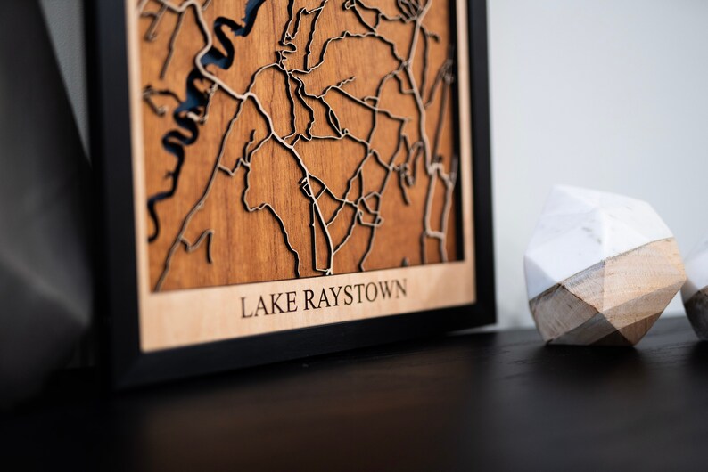 Raystown Lake Laser Cut Wood Map Unique Hand Made Multi - Etsy
