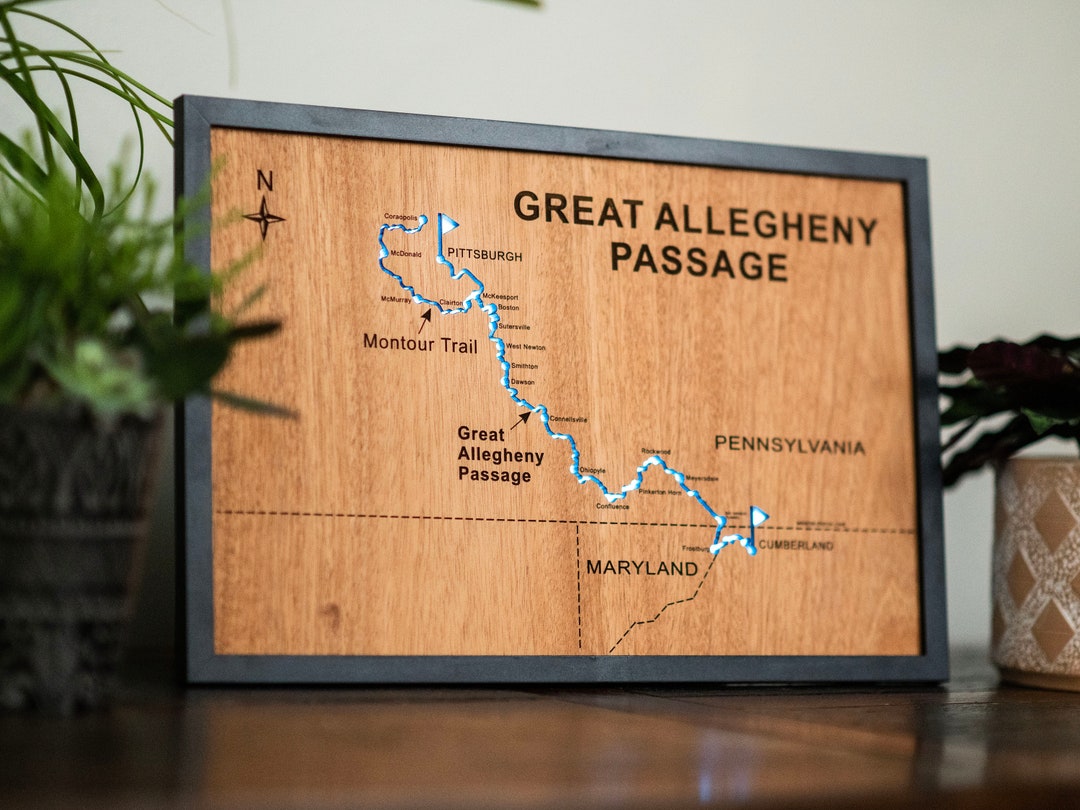 Great Allegheny Passage GAP LED Light up Multi-layered Sign Wall Art ...