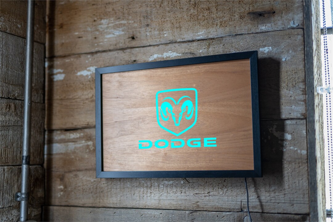 Dodge LED Light up Multi-layered Car Sign Wall Art Decor 3 Dimensional ...