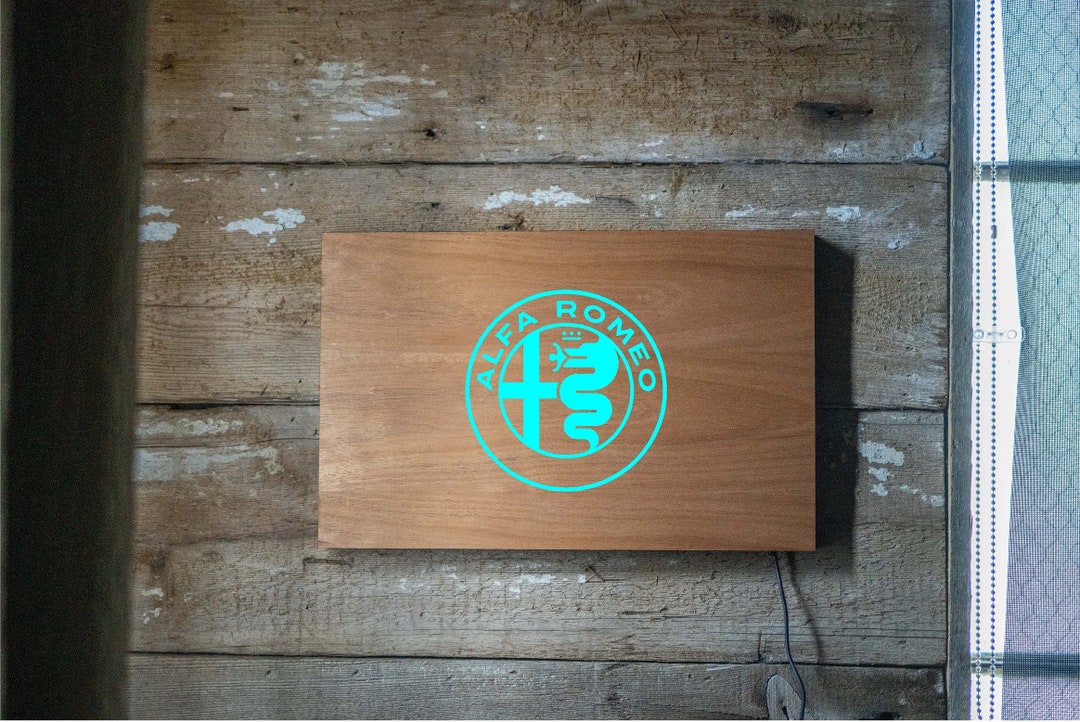 Alfa Romeo LED Light up Multi-layered Car Sign Wall Art Decor 3 ...