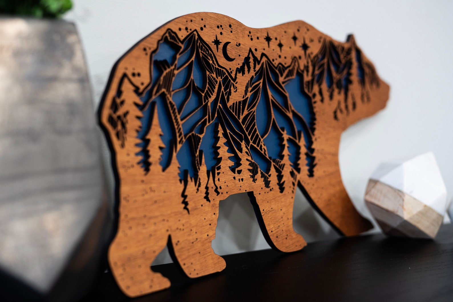 Laser Cut Bear Wall Art - Etsy