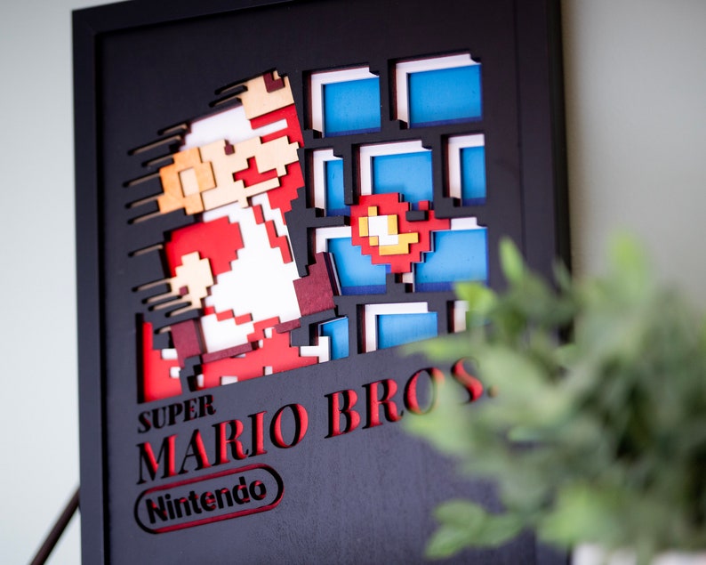 LIMITED EDITION Nintendo Mario Laser Cut Multi Layered Framed - Etsy