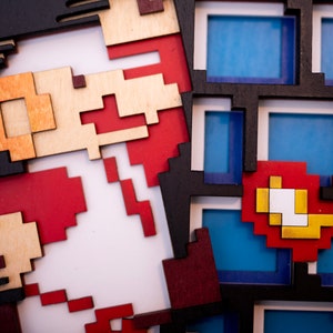 LIMITED EDITION Nintendo Mario Laser Cut Multi Layered Framed Wall Art ...