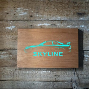 Nissan GTR Skyline R34 LED Light up Multi-layered Car Sign Wall Art ...