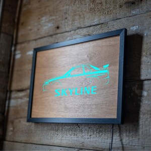 Nissan GTR Skyline R34 LED Light up Multi-layered Car Sign Wall Art ...