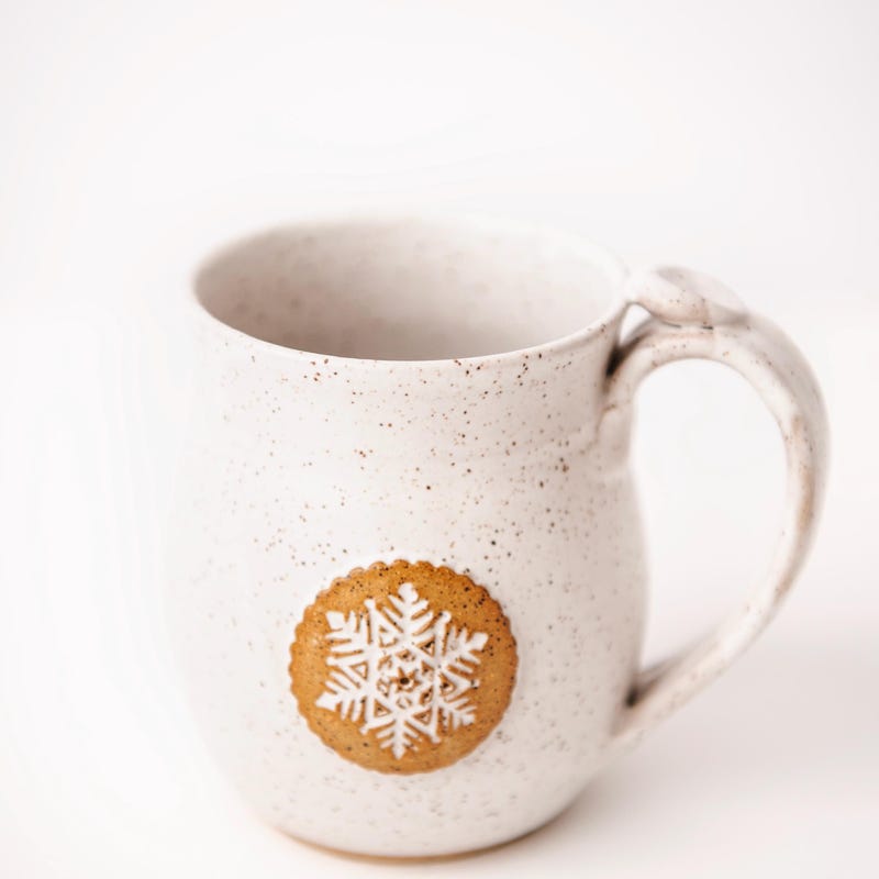 Pottery Snowflake Mugs - Etsy