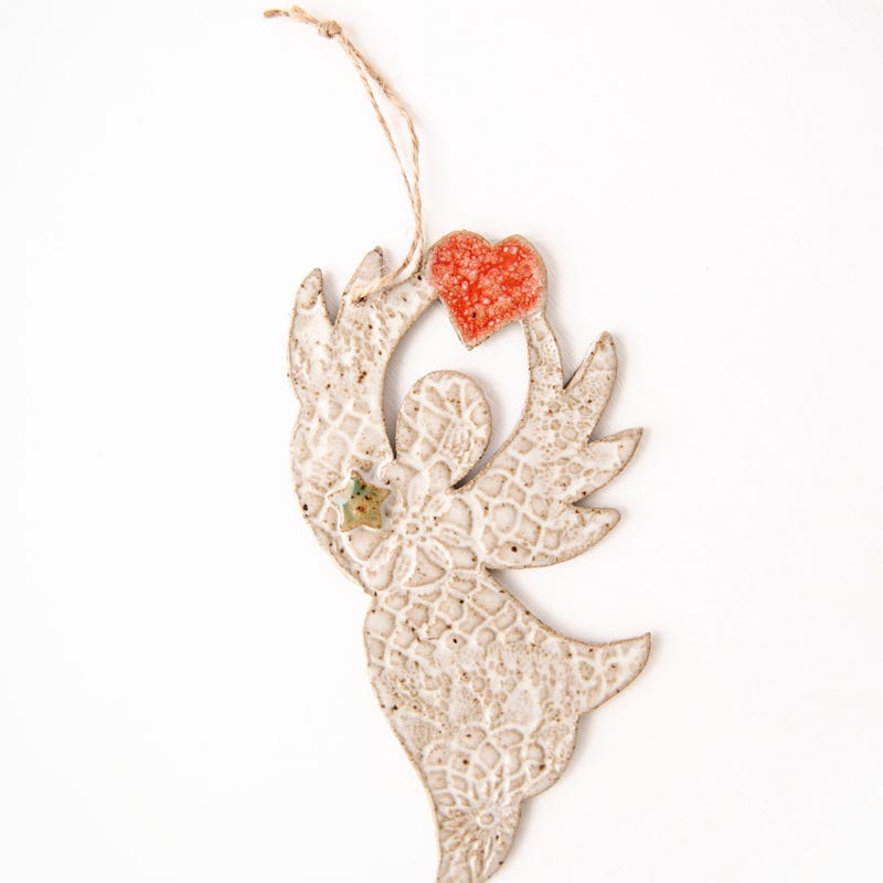 Angel Pottery Ornaments - Etsy