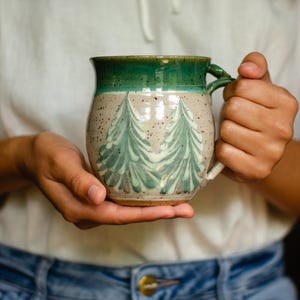Winter Tree Ceramic Coffee Mug - Etsy