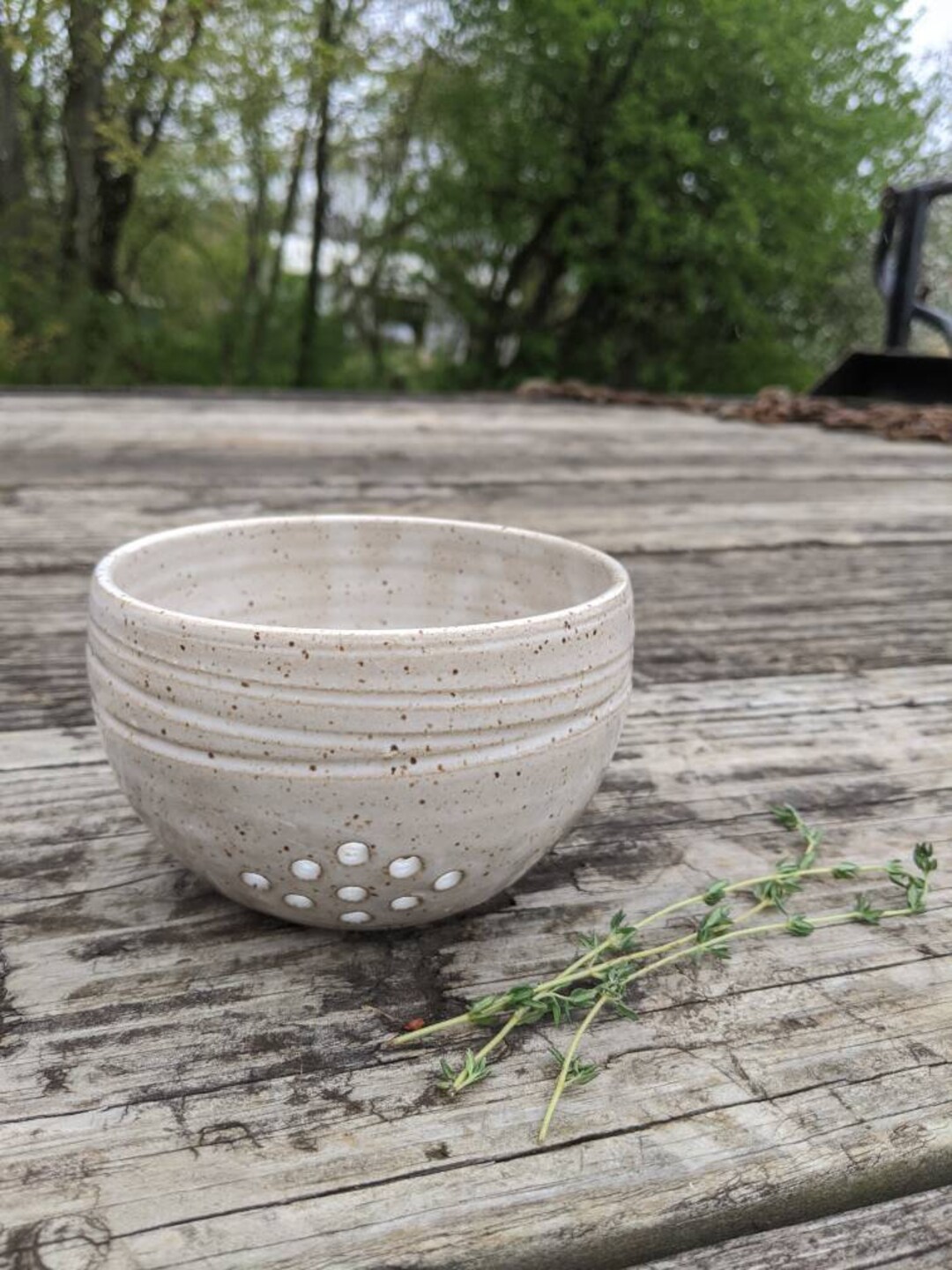 Small Ceramic Strainer / Colander - Etsy
