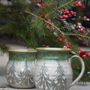 Winter Tree Ceramic Coffee Mug - Etsy