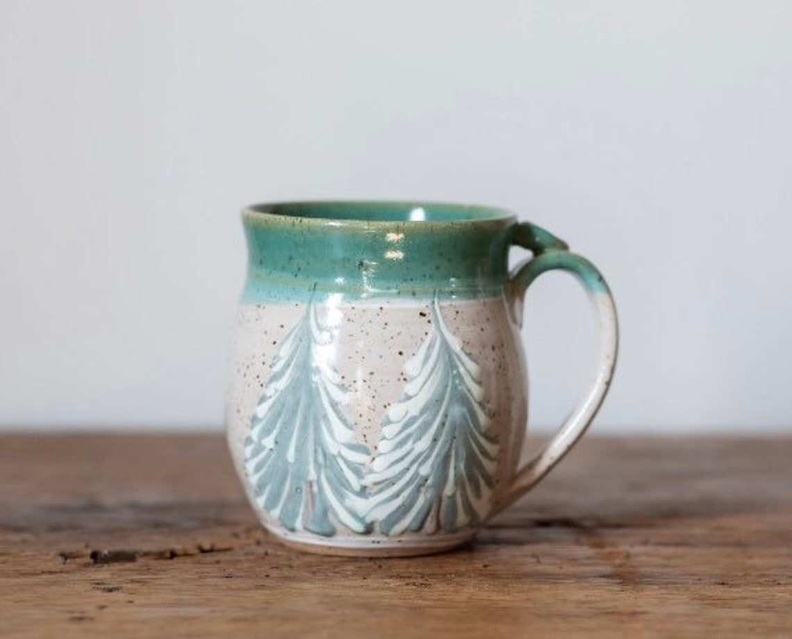 Winter Tree Ceramic Coffee Mug - Etsy