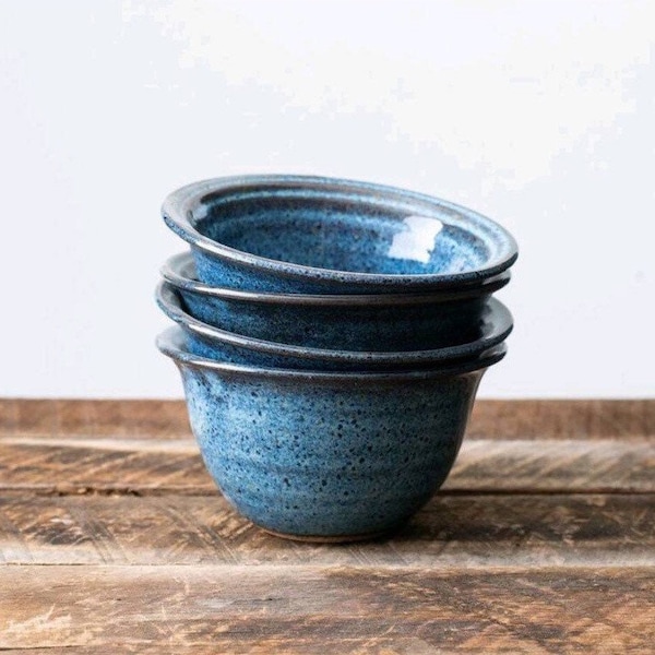 Blue Pottery Bowls - Etsy