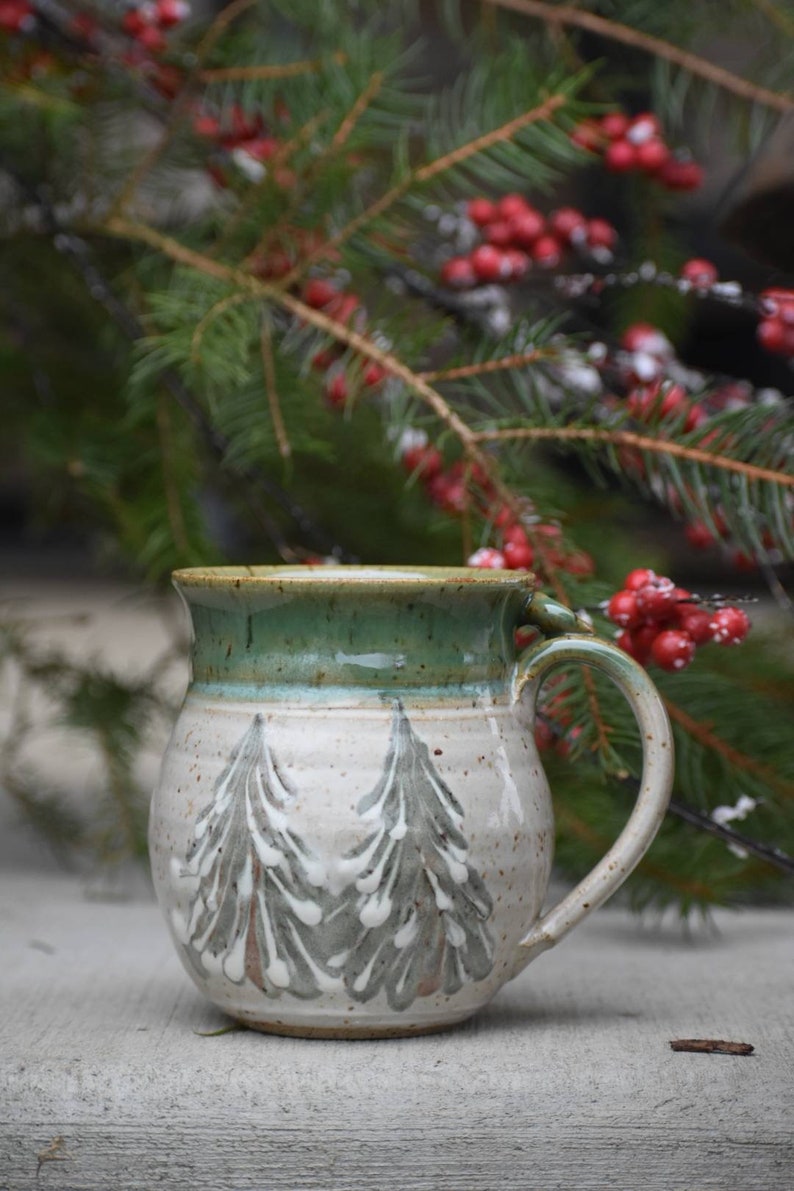 Winter Tree Ceramic Coffee Mug - Etsy