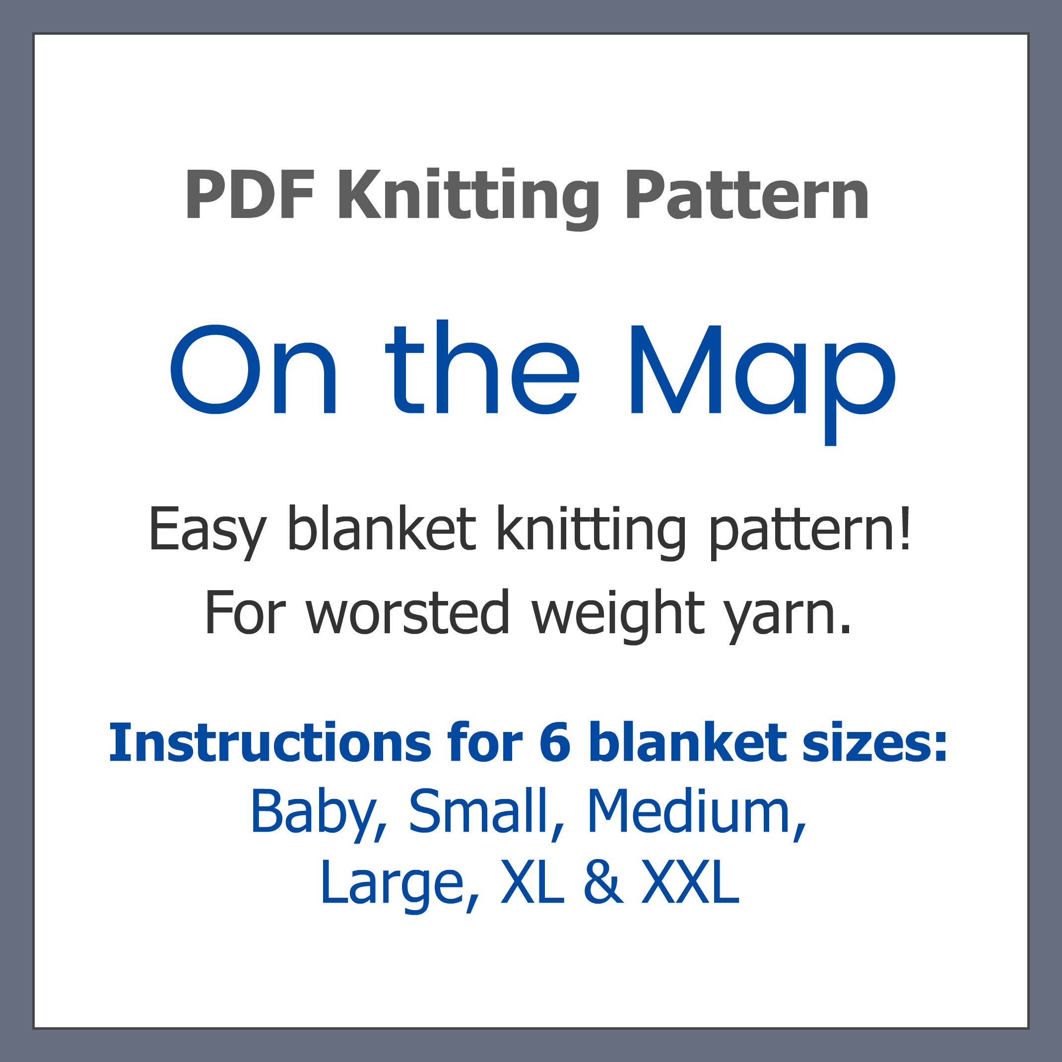 Baby Blanket KNITTING PATTERN / on the Map / Throw / Afghan / | Etsy