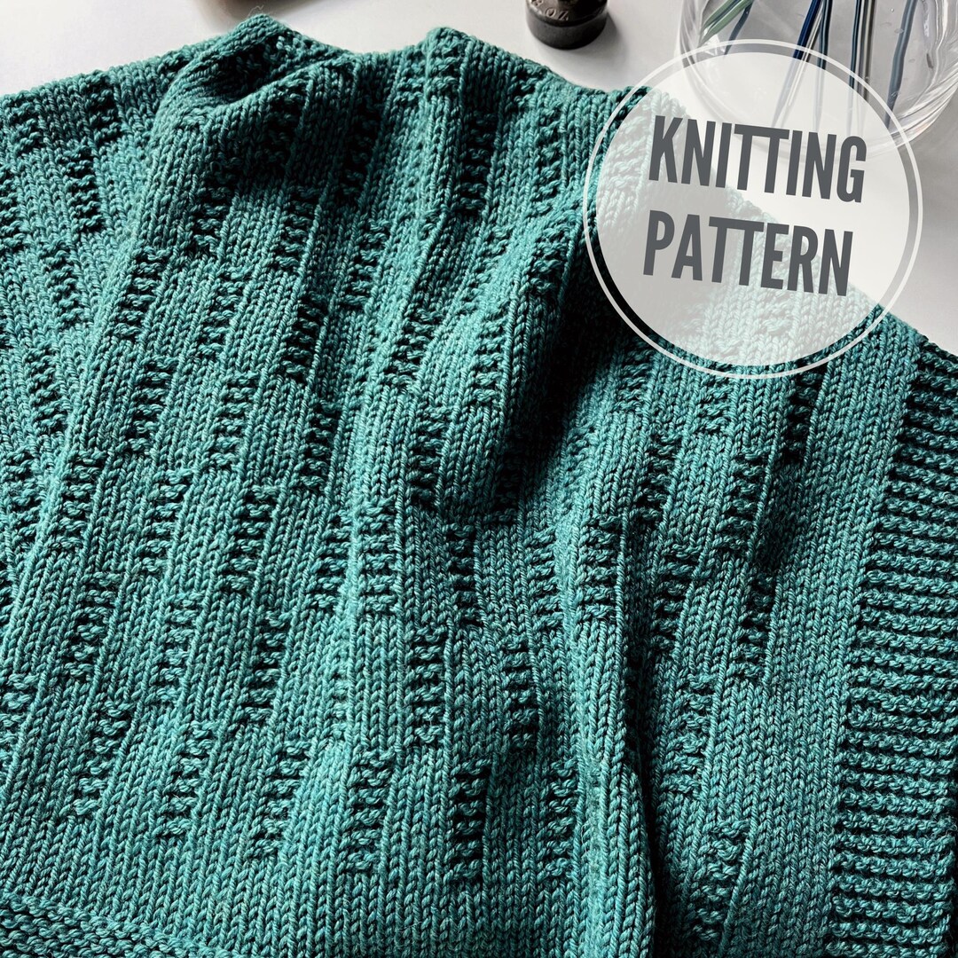 Blanket KNITTING PATTERN / Prairie Fields / Throw Knitting Pattern for ...