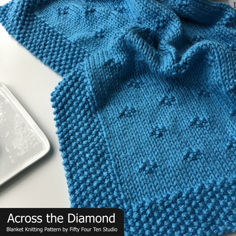 Blanket KNITTING PATTERN / Across the Diamond / Throw / Afghan | Etsy