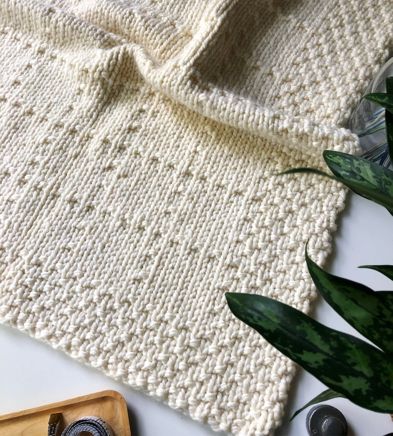 Blanket KNITTING PATTERN / Chunky Afghan Knitting Pattern / Throw Knit ...
