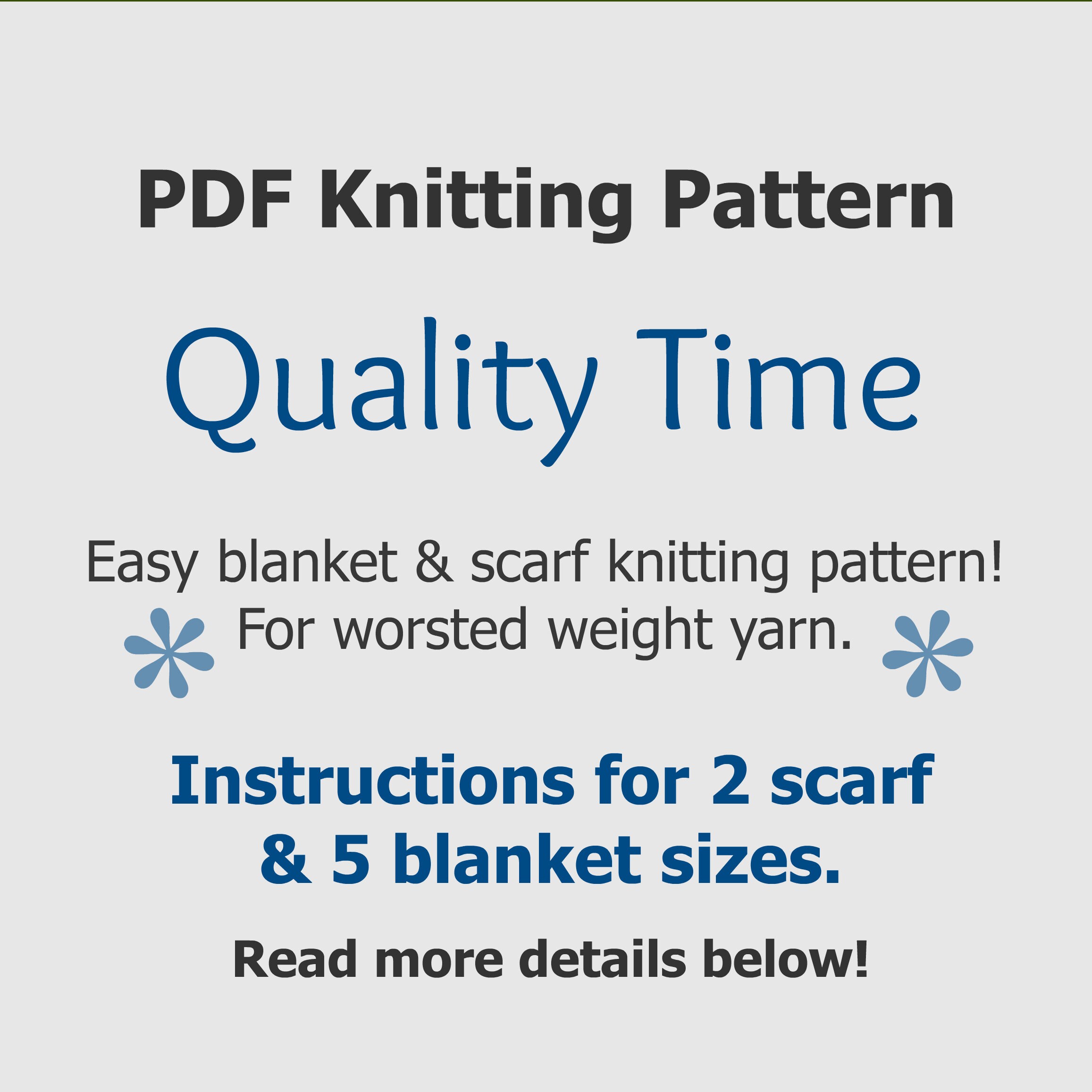 Scarf KNITTING PATTERN / Quality Time / Wrap / Shawl / Blanket - Etsy ...
