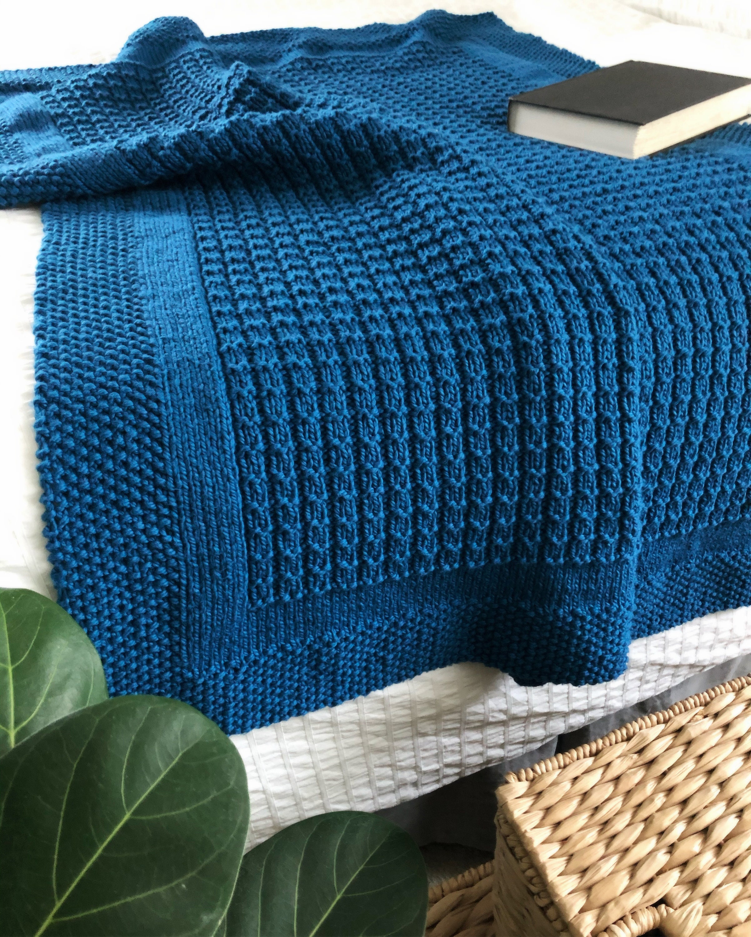 Blanket KNITTING PATTERN / Look for Happiness / Modern Afghan Knitting ...