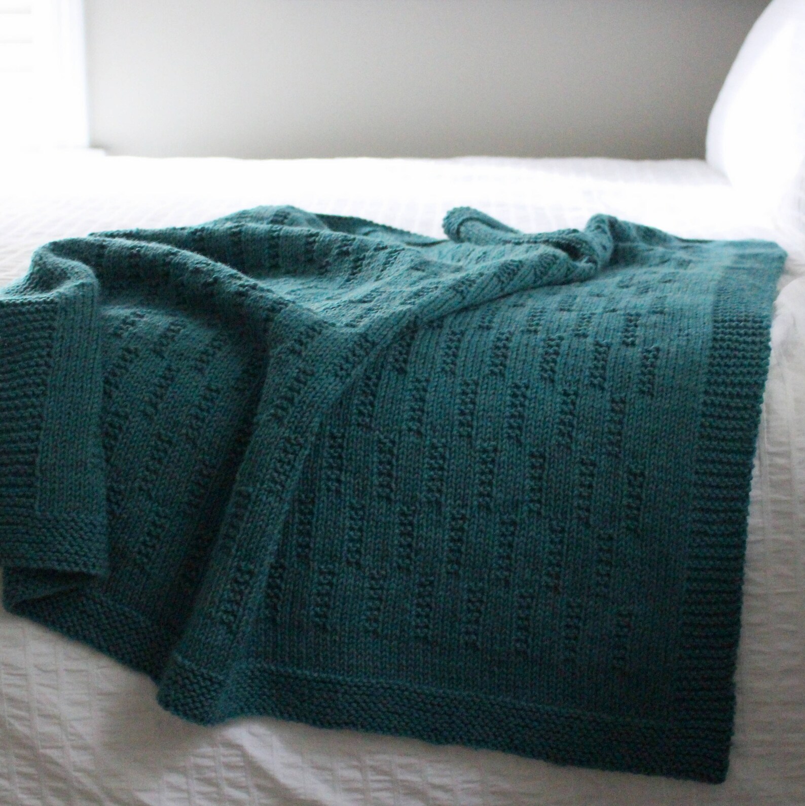 Blanket KNITTING PATTERN / Prairie Fields / Baby Blanket Knit Pattern ...