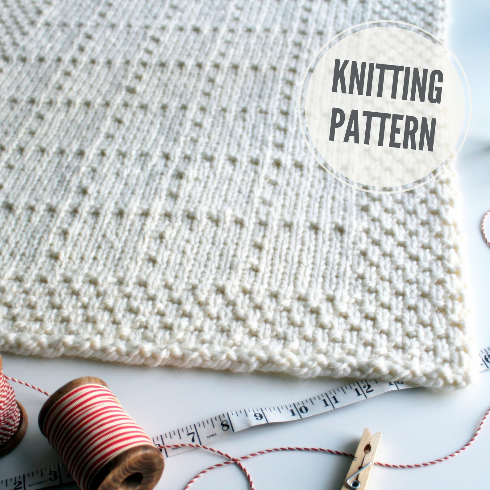 Blanket KNITTING PATTERN / Chunky Afghan Knitting Pattern / Throw Knit ...