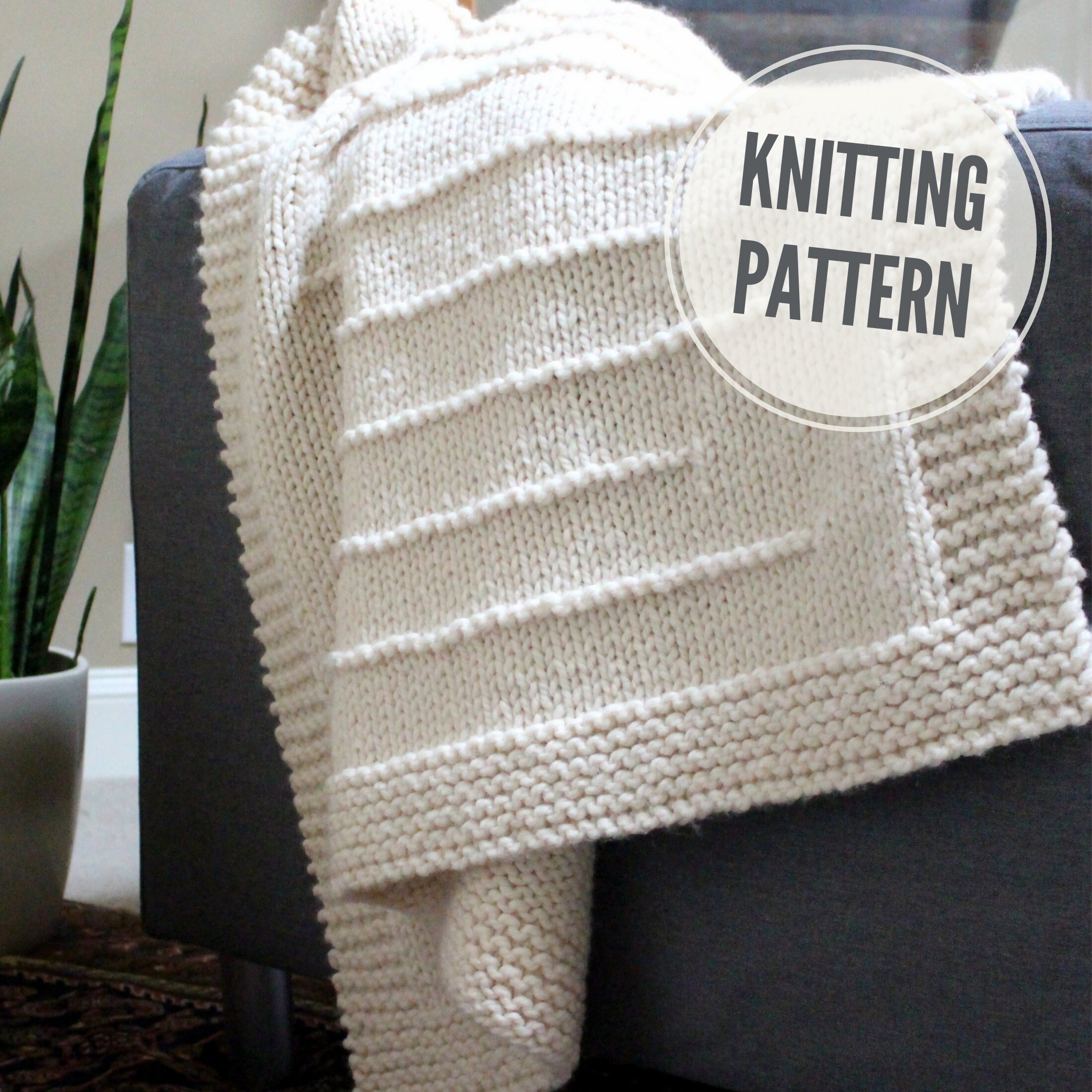 Blanket KNITTING PATTERN / State Line Blanket / Easy to Knit | Etsy