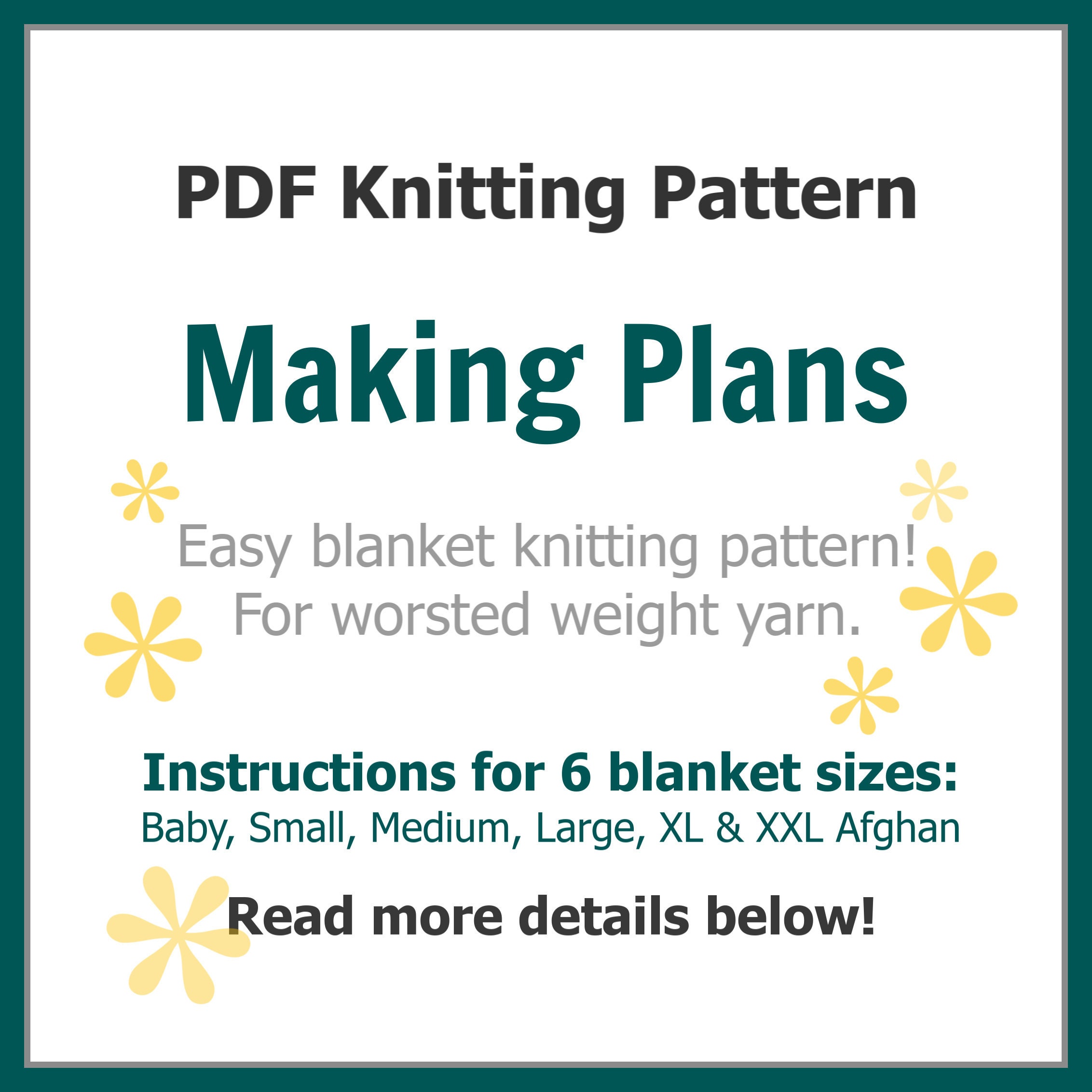 Blanket KNITTING PATTERN / Making Plans / Easy Baby Blanket | Etsy