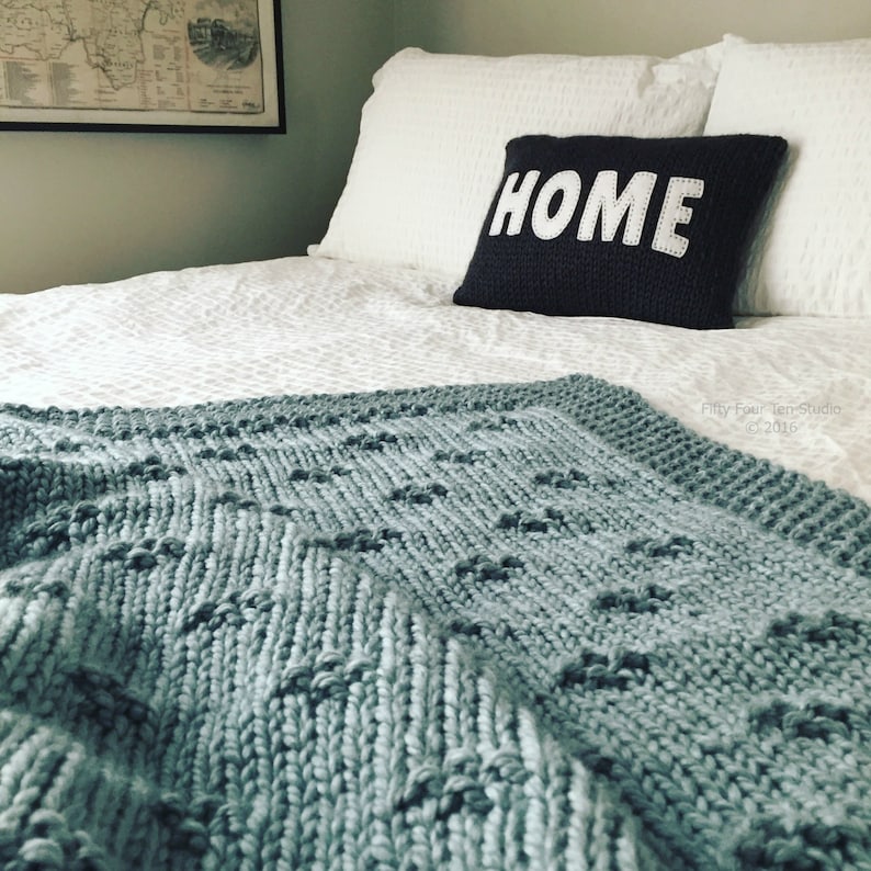 Blanket KNITTING PATTERN / Across the Diamond / Throw / Afghan | Etsy