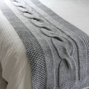 Bed Runner KNITTING PATTERN / River of Dreams / Cable Blanket / Throw ...