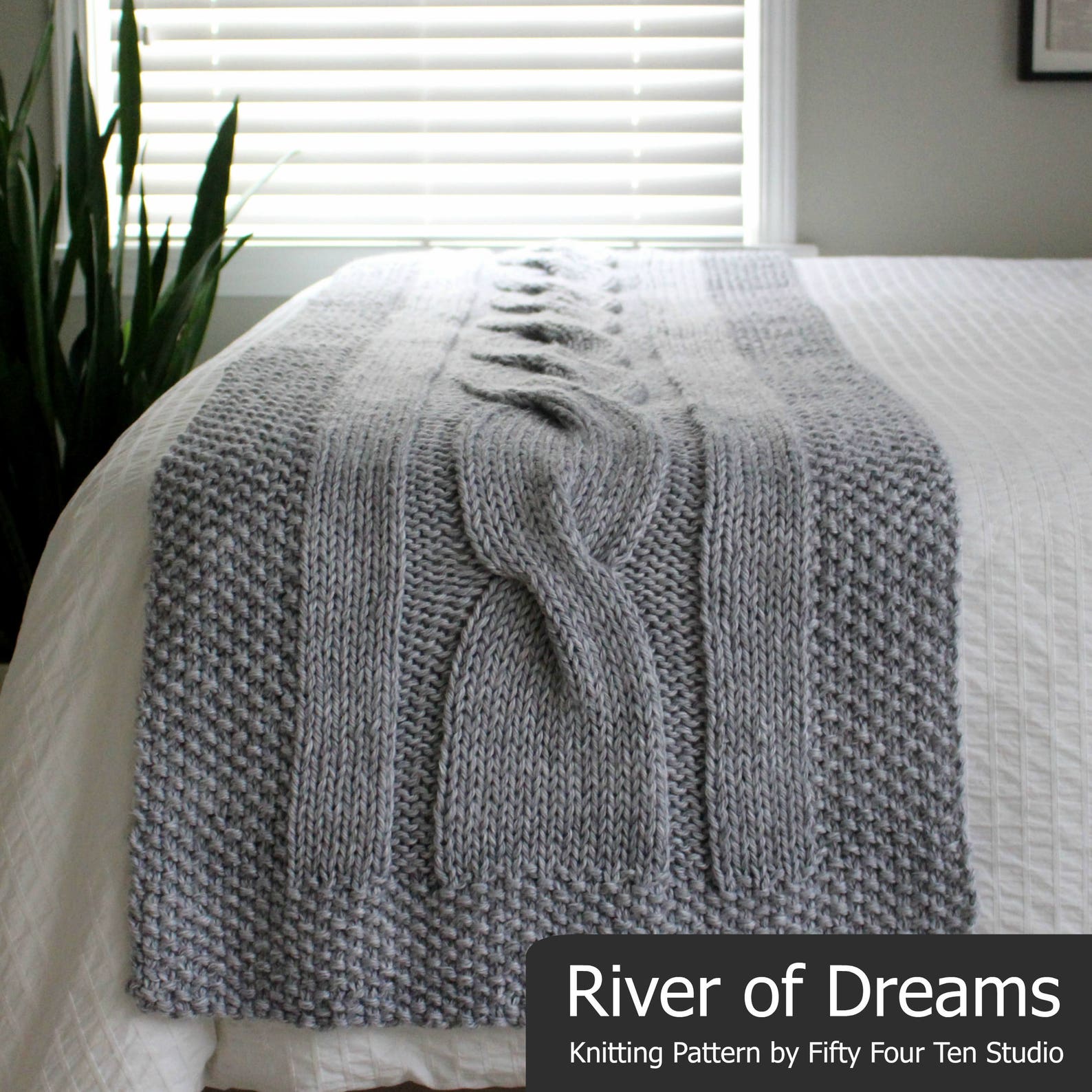 Bed Runner KNITTING PATTERN / River of Dreams / Cable Blanket | Etsy