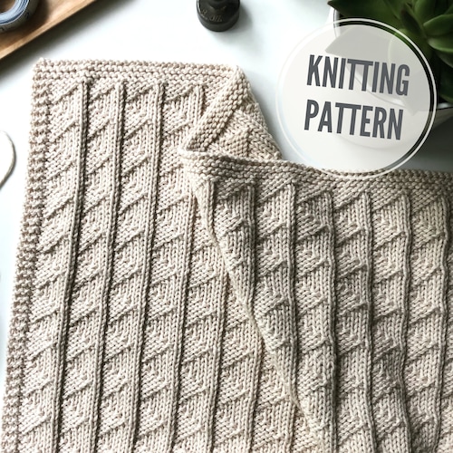 Blanket KNITTING PATTERN / These Days / Easy Baby Blanket - Etsy Australia