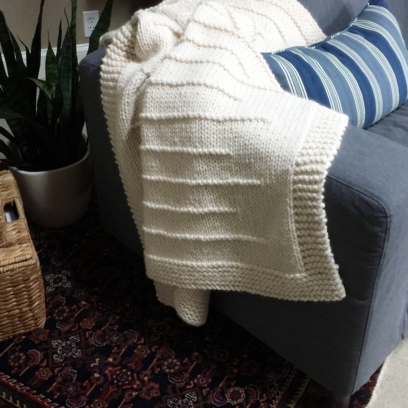 Blanket KNITTING PATTERN / State Line Blanket / Easy to Knit - Etsy