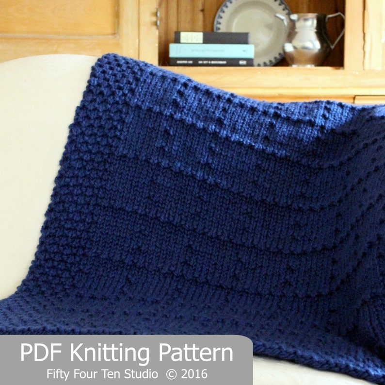 Blanket KNITTING PATTERN / Chunky Afghan Knitting Pattern / - Etsy