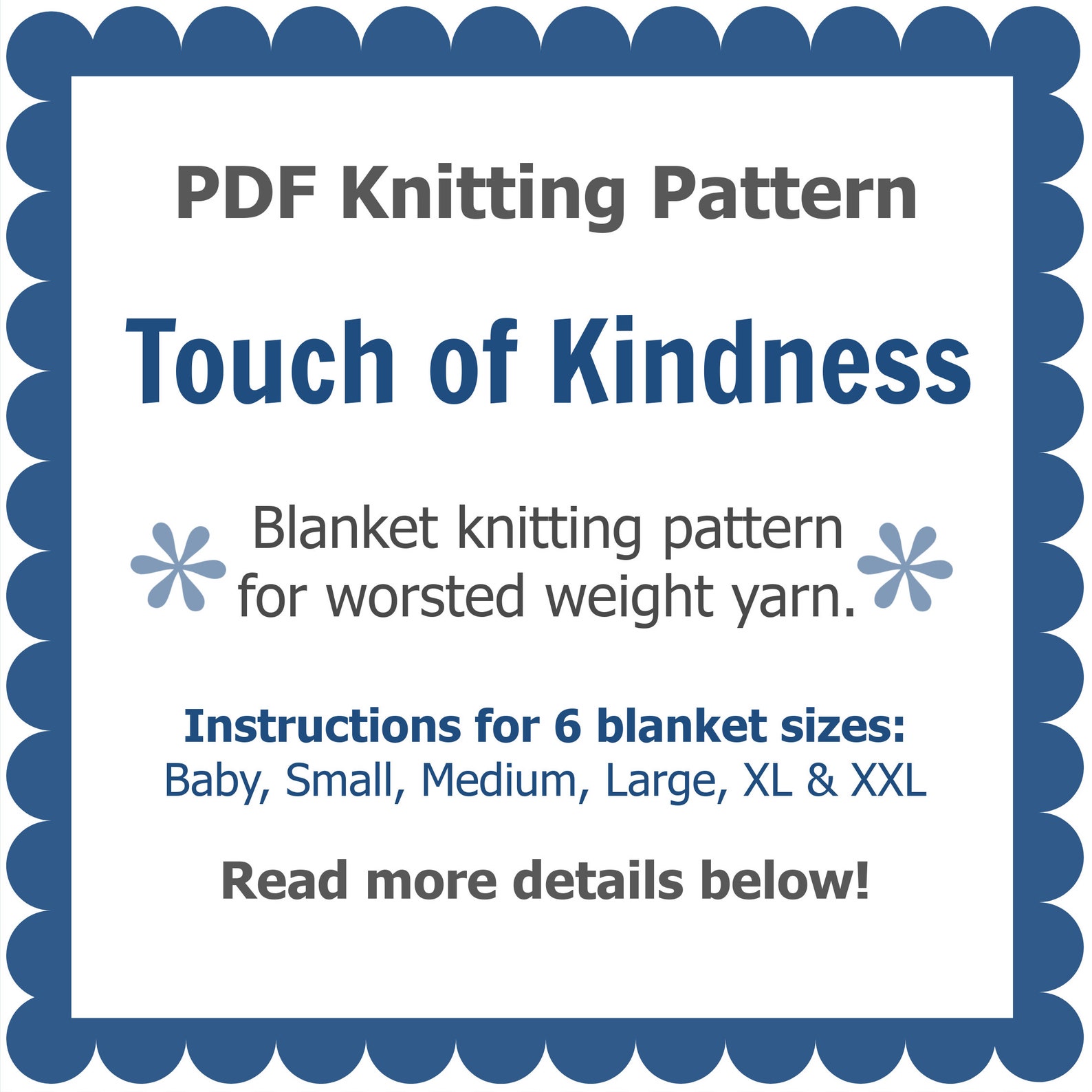 Blanket KNITTING PATTERN / Touch of Kindness / Reversible Baby Blanket ...