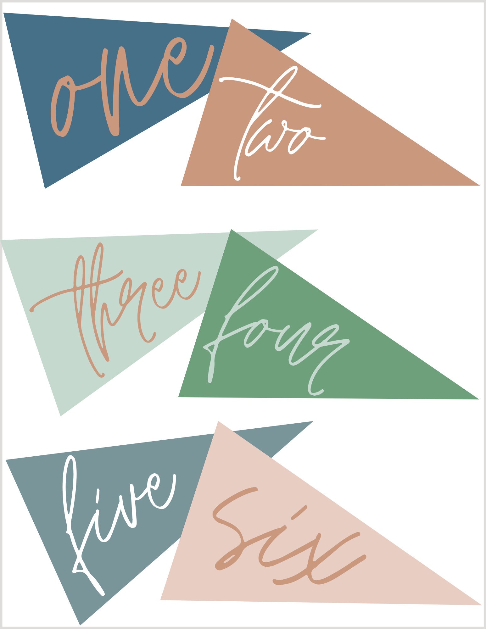 Boho Baby Monthly Pennants for Milestone Photos/1-12 Months/first Year ...