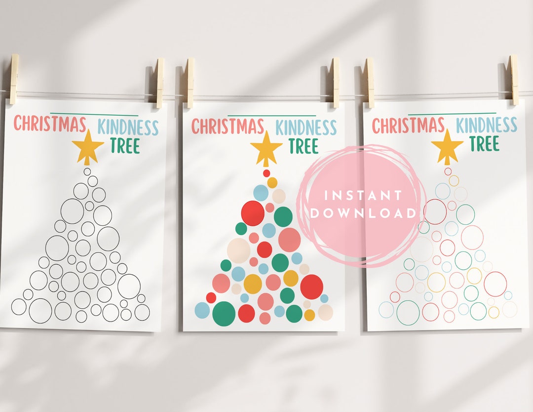 Christmas Kindness Tree Chart / Kindness Tracker / Set of 3 PDF ...