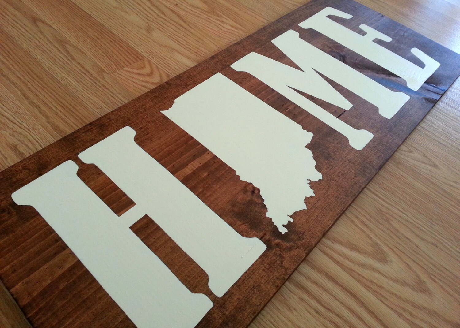 Indiana State Map Home Wood Sign - Etsy