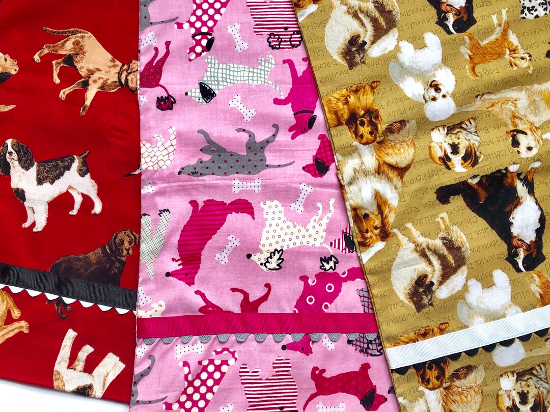To the Dogs on Red Pink Frou Frou Dogs or Multi Dogs on - Etsy UK