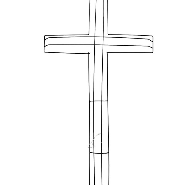 Metal Cross Wreath Frame - Etsy