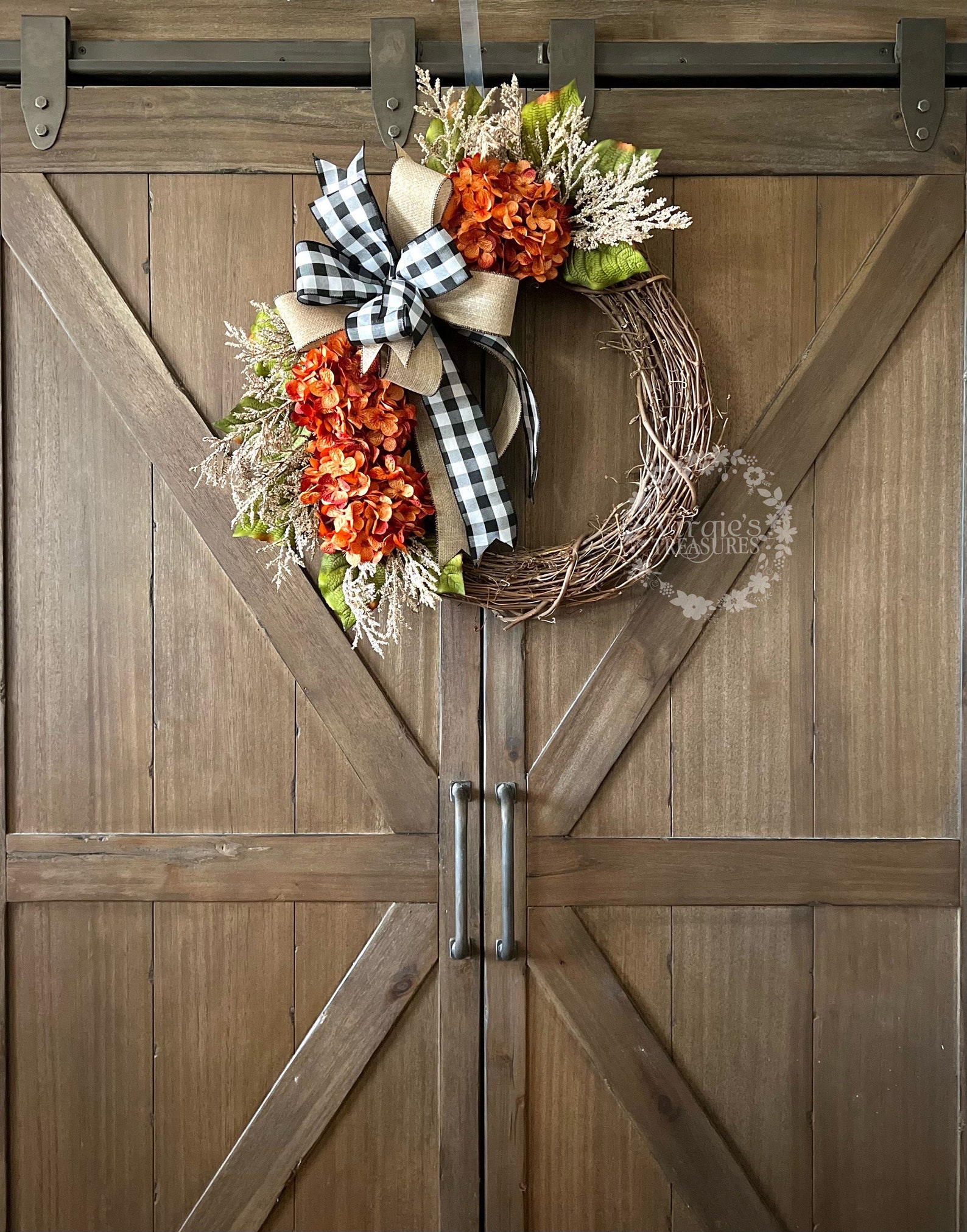 Fall Hydrangea Wreath Hydrangea Wreath Fall Wreath for Front - Etsy