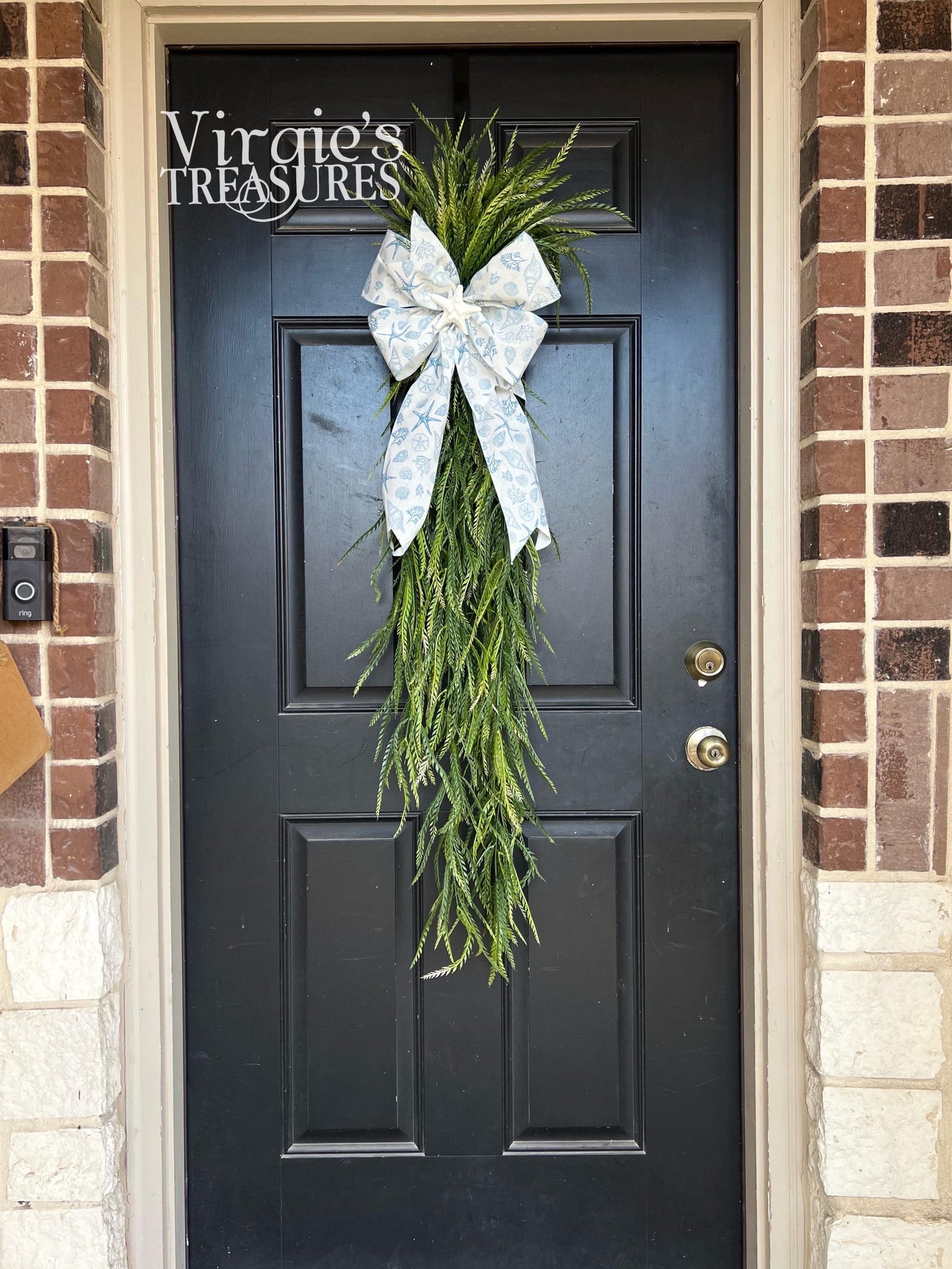 Nautical Saw Grass Swag / Greenery Swag / Summer Swag / Spring Swag ...