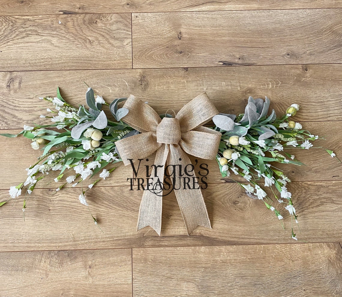 Greenery Swag Door Swag Wall Swag Farmhouse Swag Door | Etsy