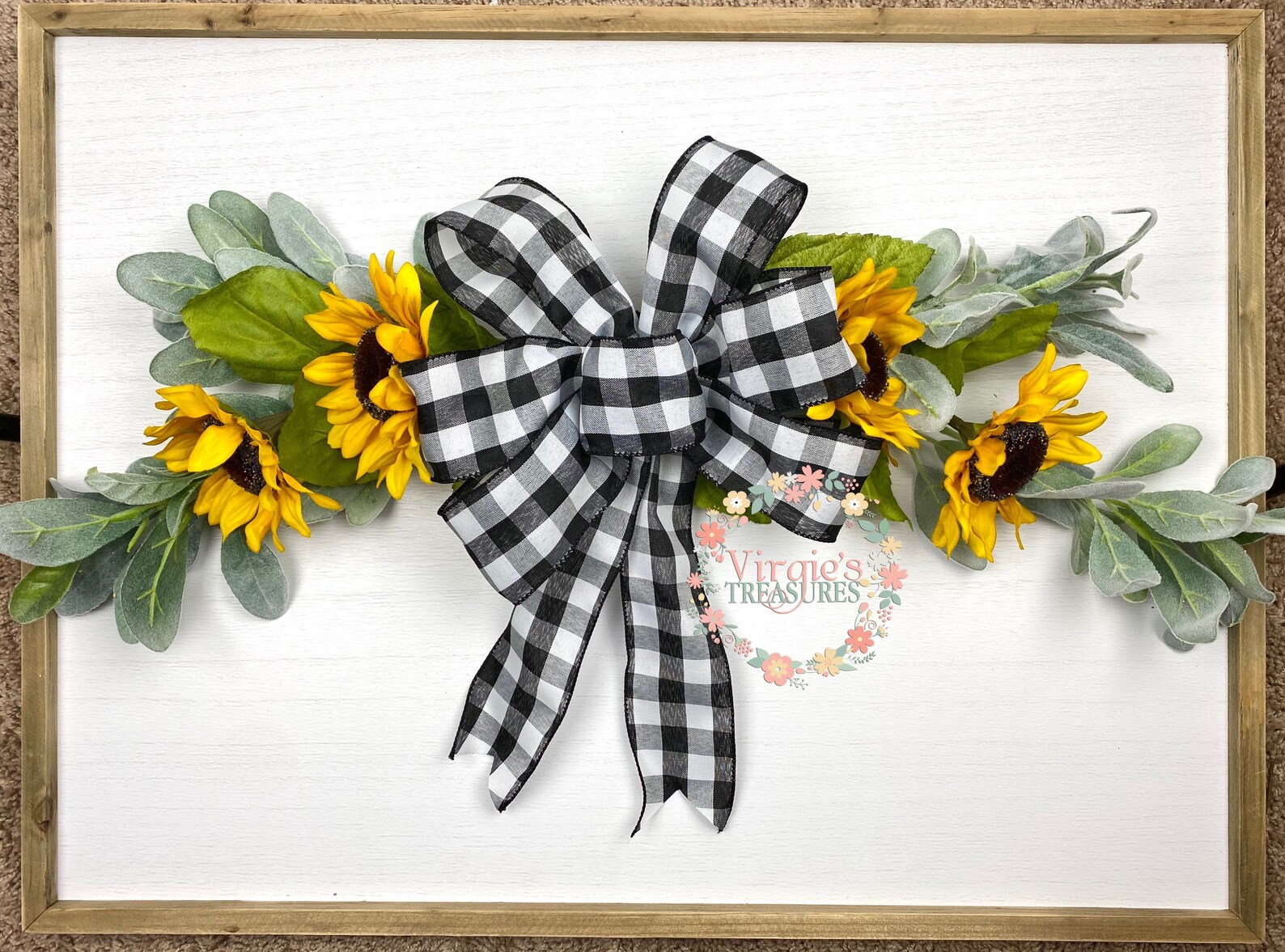 Wall Swag Set Farmhouse Swag Sunflower Wall Swag Greenery | Etsy